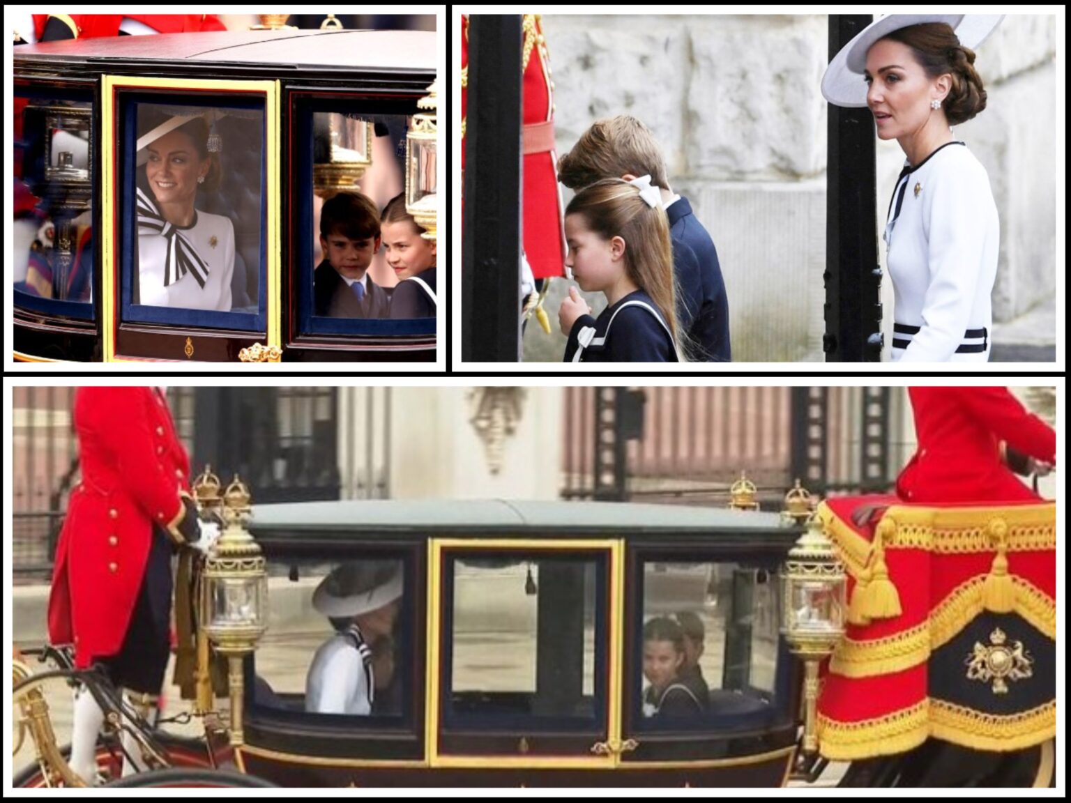 Kate, prima apariție alături de familie la Trooping the Colour ...